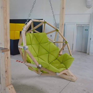 Geodesic Dome SEMISPHERE SWING CHAIR Connected With Ceiling, Trees or ...