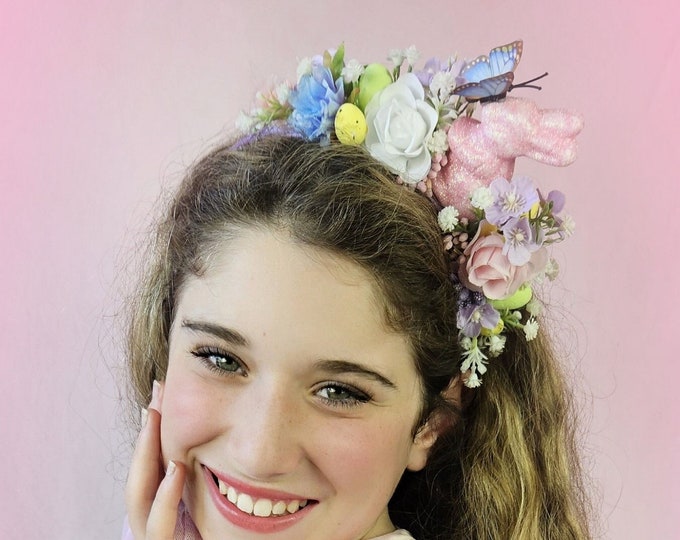 Easter Pastel Rainbow Headband Fascinator. Easter Asymmetrical ...