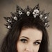 Black Skull Crown. Halloween Costume Skull Tiara. Gothic Tiara. Evil ...
