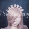 White Spiked Snow Queen Headdress. Ice Queen Crown, Winter Wonderland ...