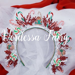 Candy Cane Headband. Christmas Gingerbread Cute Headband. - Etsy