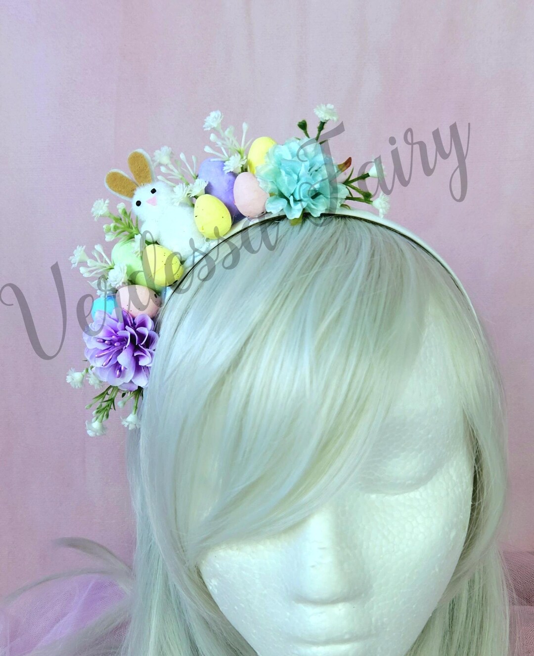 Easter Headband Fascinator in Pastel Rainbow Colours . Easter ...