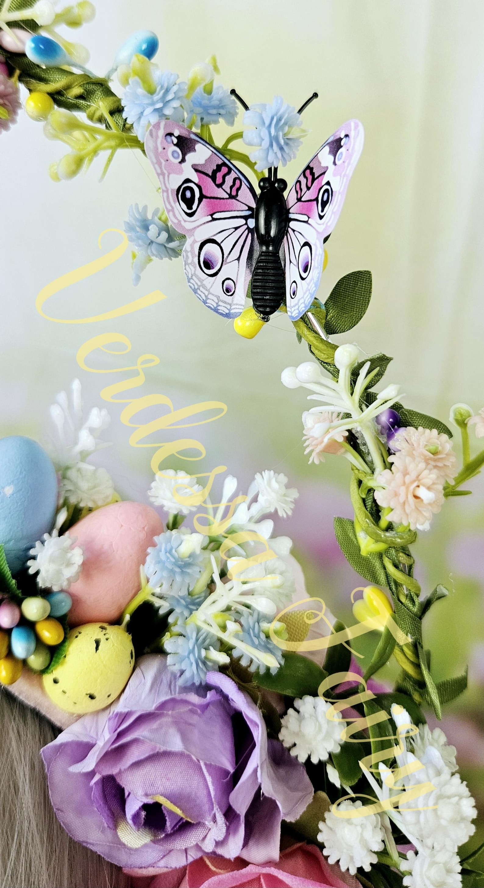Easter Pastel Rainbow Halo Headpiece. Easter Bonnet Flower Crown ...