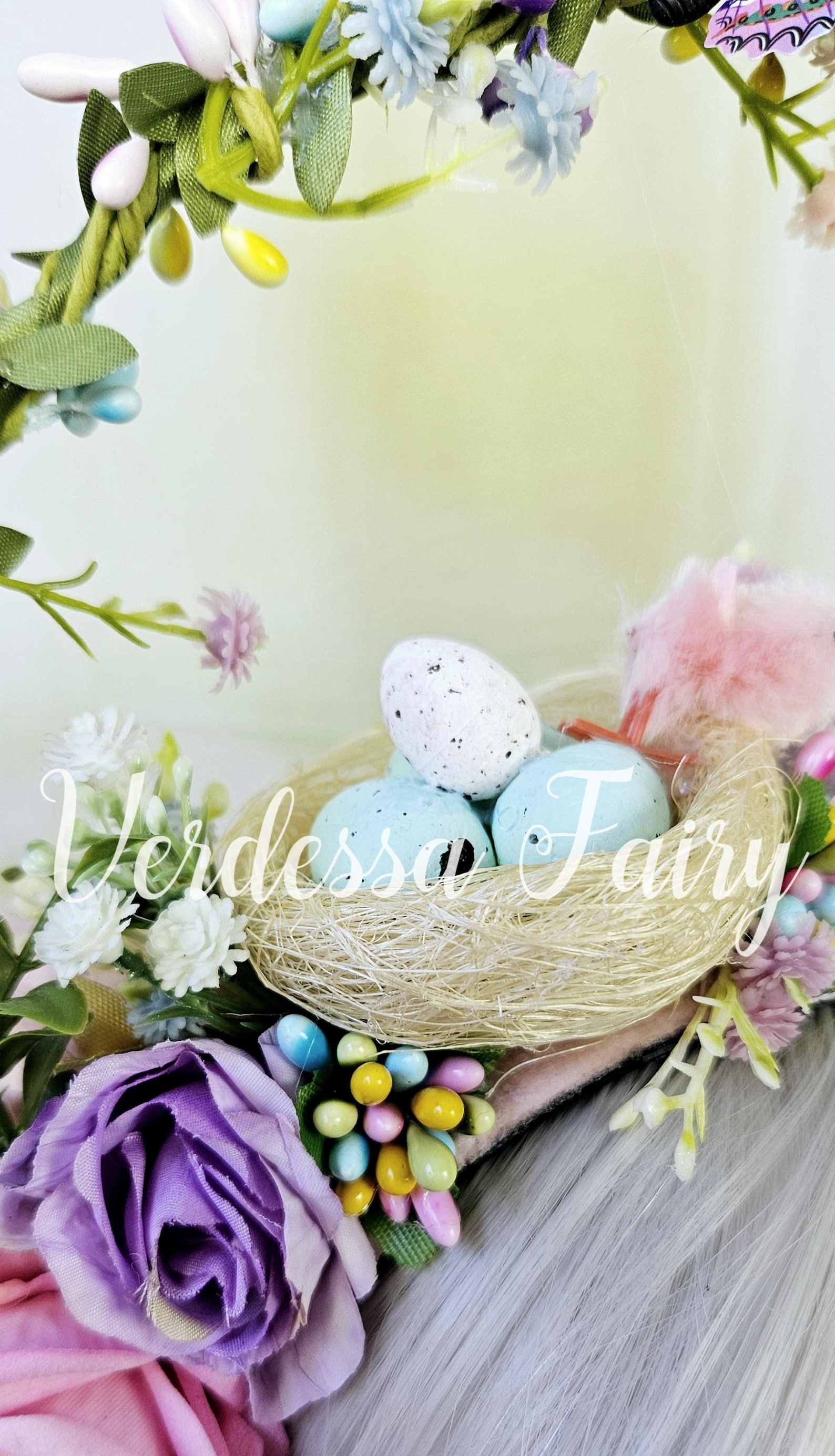 Easter Pastel Rainbow Halo Headpiece. Easter Bonnet Flower Crown ...