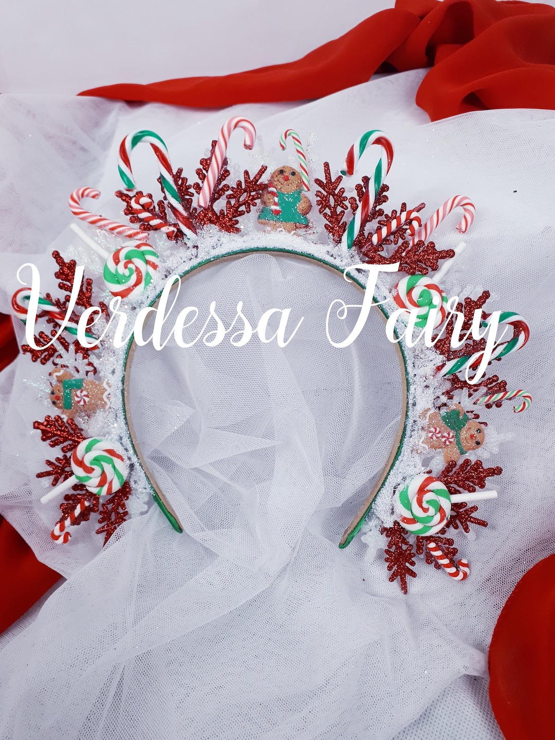 Candy Cane Headband. Christmas Gingerbread Cute Headband. - Etsy