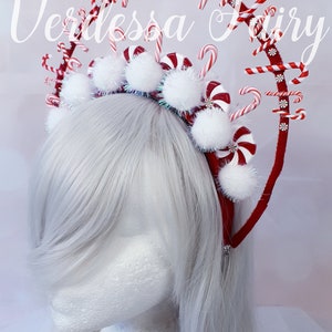 Candy Cane Headband. Christmas Candy Cute Headband. Sweet Holiday ...