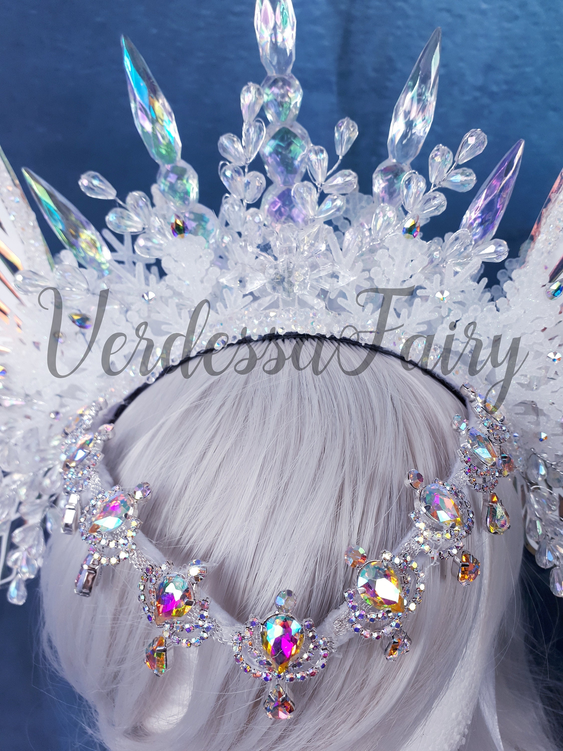 Snow Fairy Wings Headpiece. Ice Fairy Headdress. Winter Goddess ...