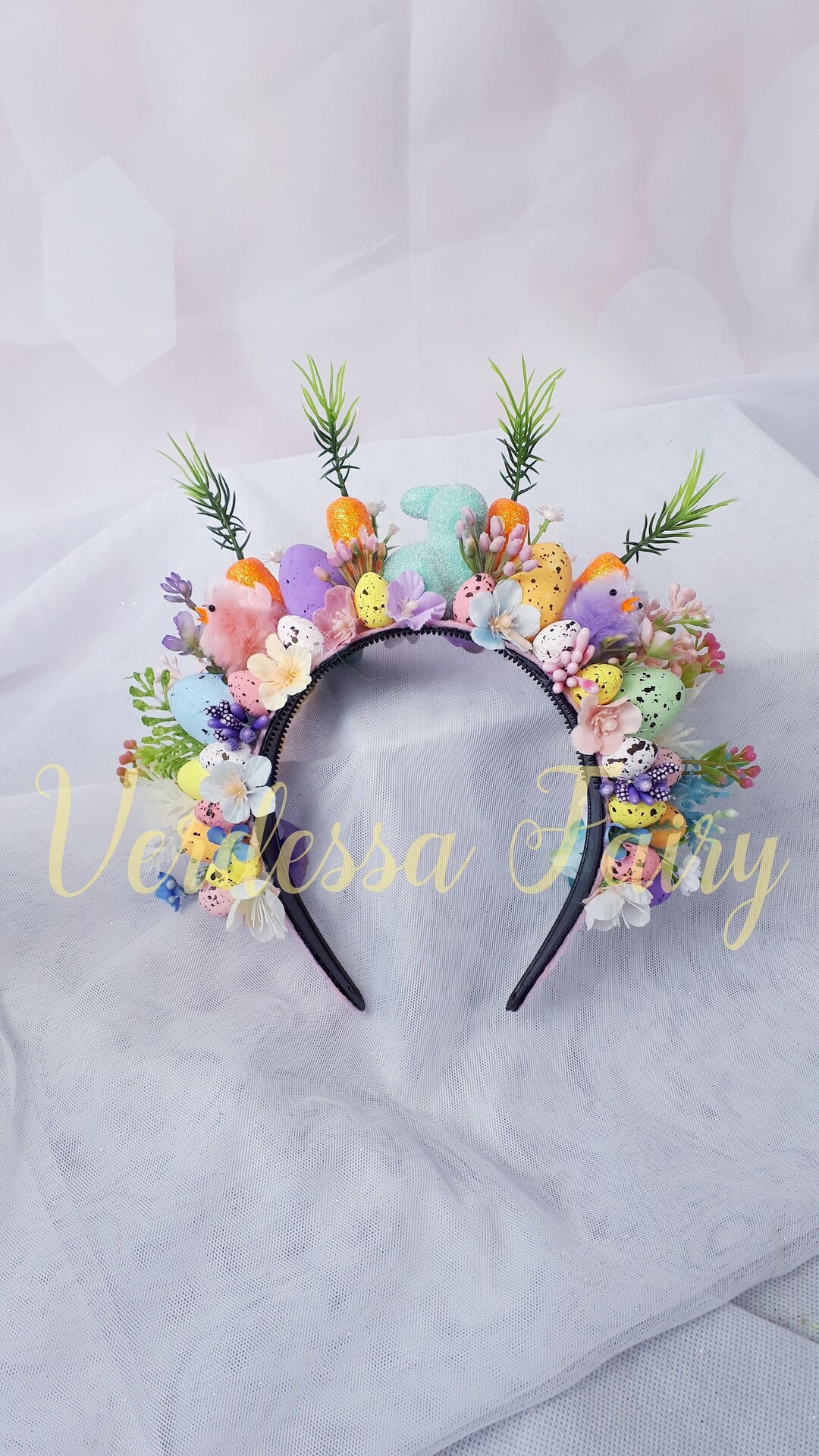 Easter Pastel Rainbow Headband Fascinator. Easter Flower Crown - Etsy