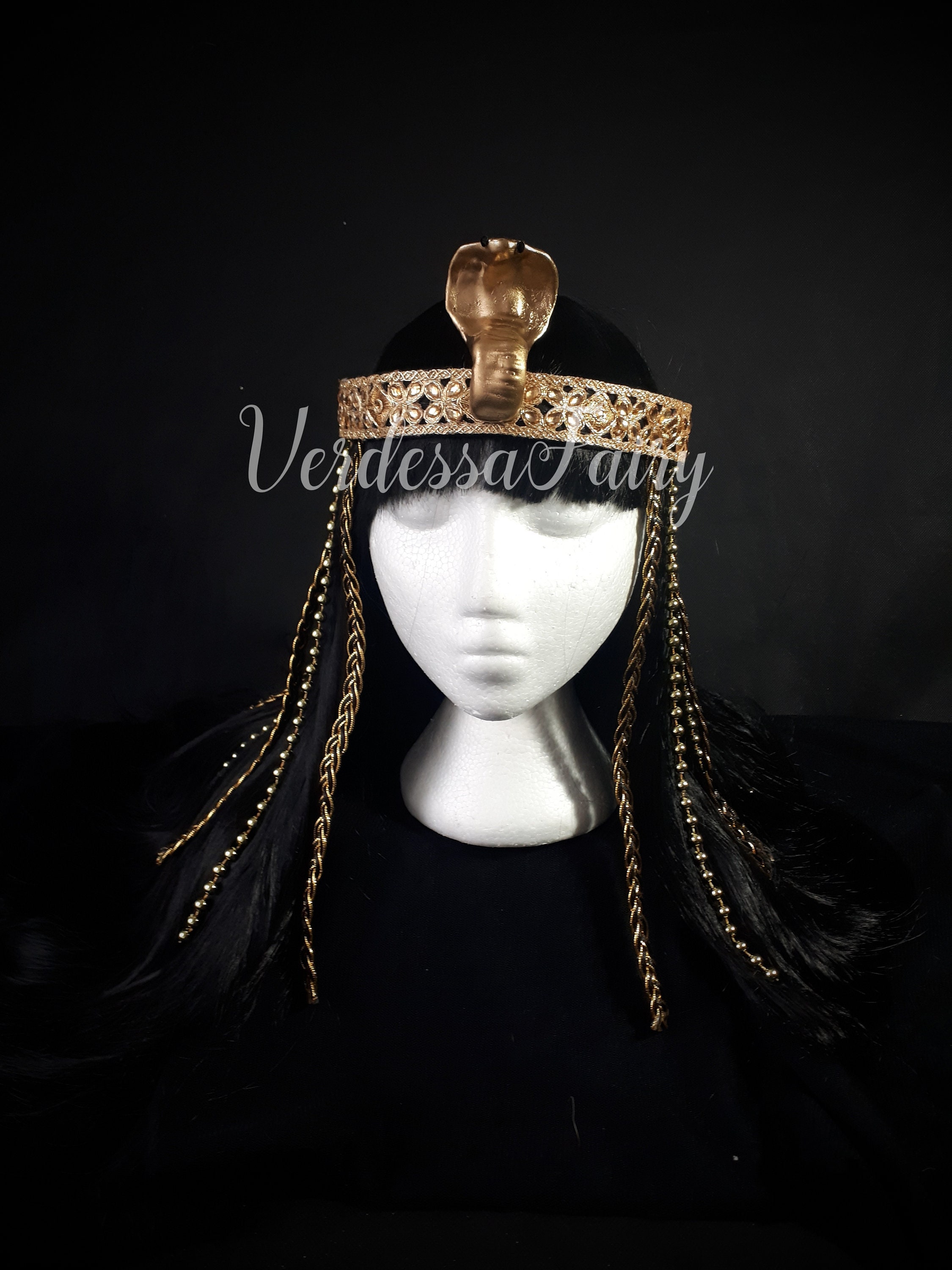Golden Goddess Cleopatra Headdress. Egyptian Queen Crown. - Etsy