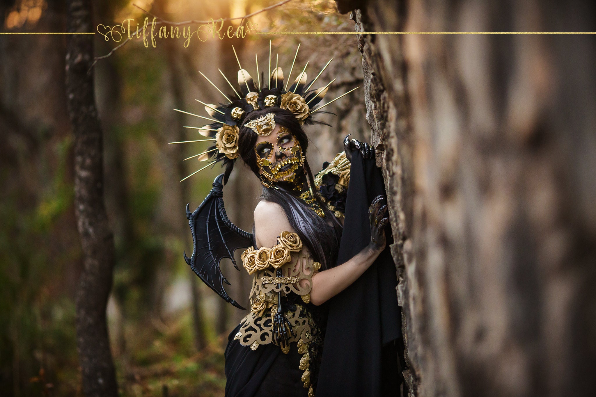 Gold Voodoo Spiked Halo Headdress. Evil Queen Crown With | Etsy