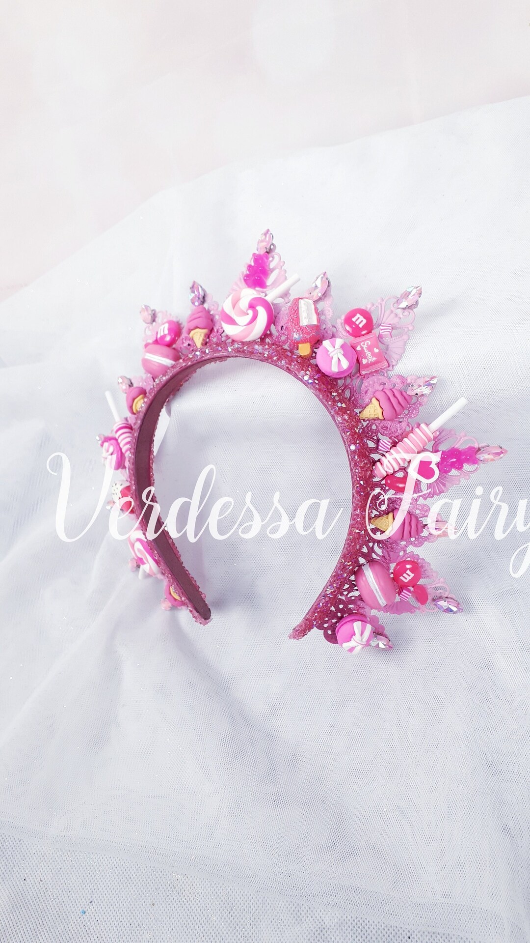 Barbie Pink Candy Crown. Pink Metal Lace Crown. Pink Ombre Crown. Candy ...