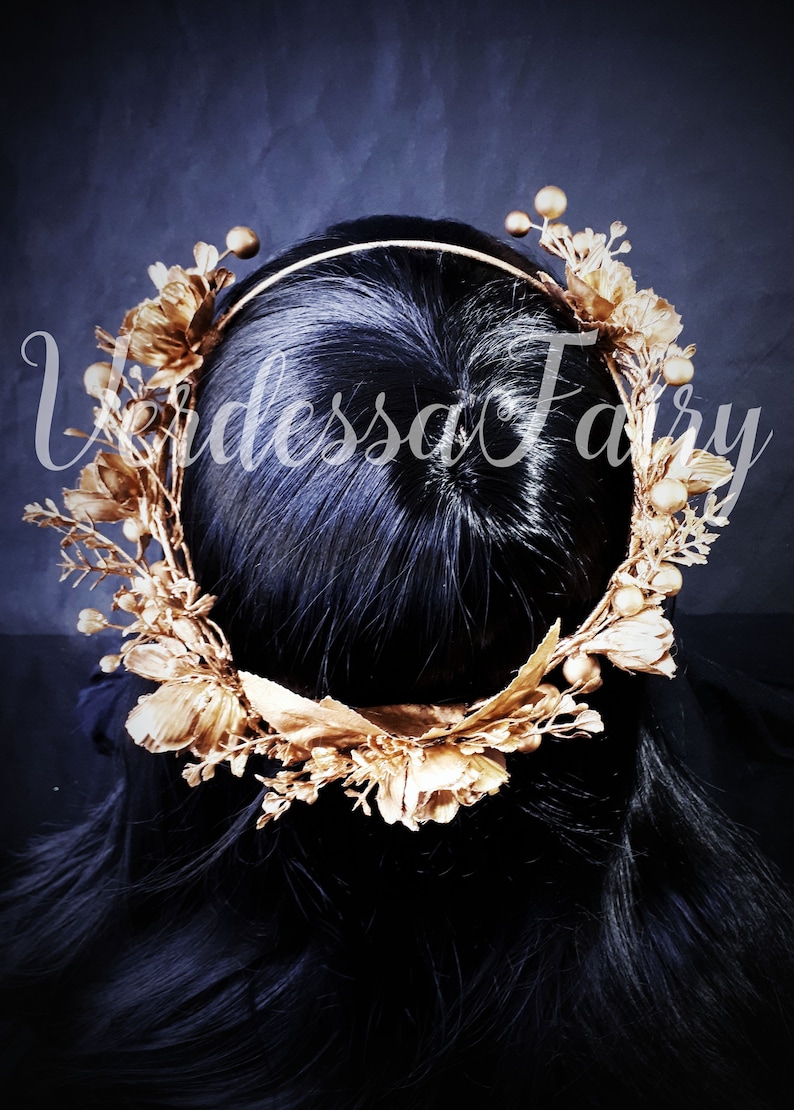 Gold Goddess Laurel Wreath Headpiece - Helen of Troy Halo. Greek ...
