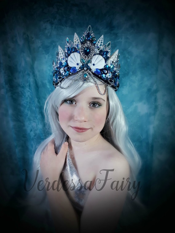 Girl's Mermaid Deluxe Crown Headpiece. Sea Princess Crown. - Etsy Australia