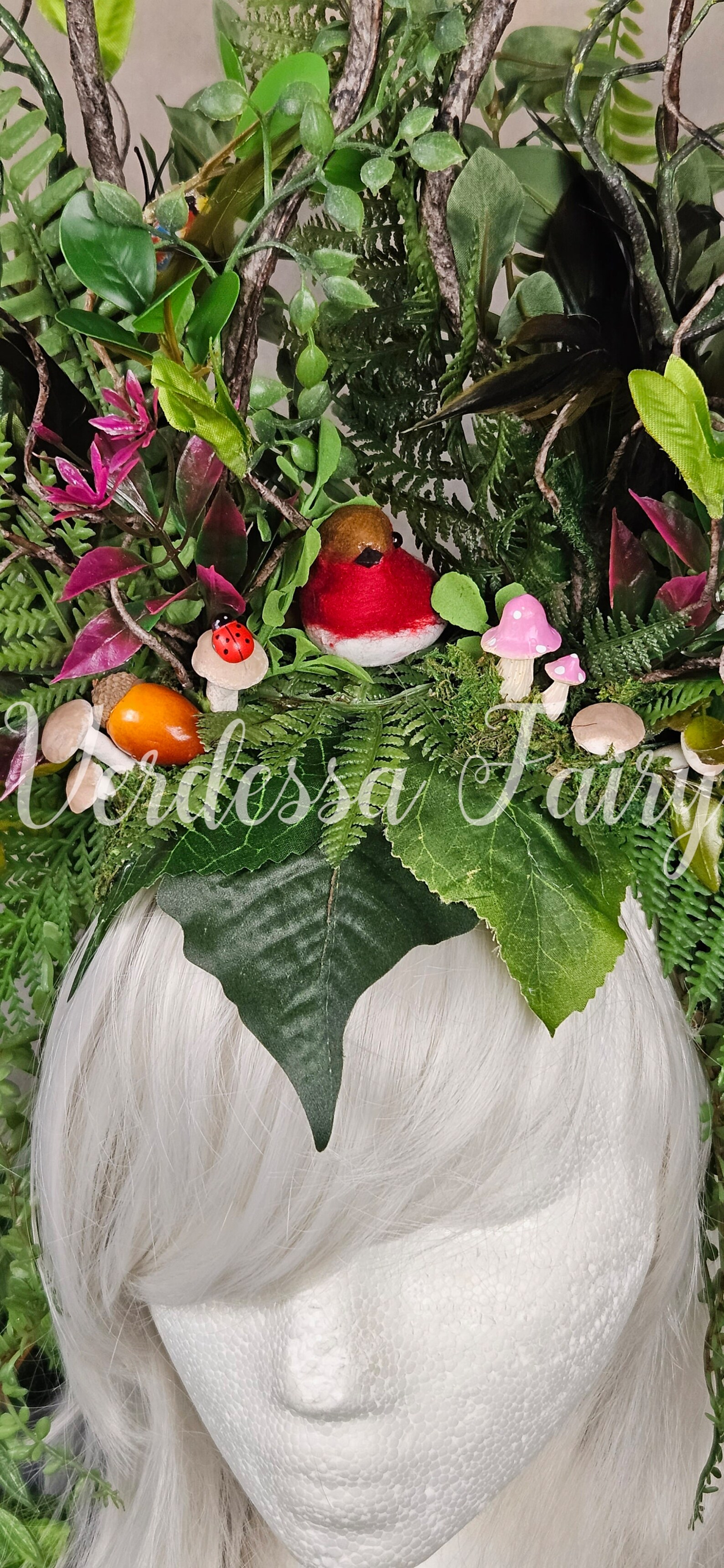 Mother Earth Goddess Headdress. Branch Forest Headpiece. Green Jungle ...