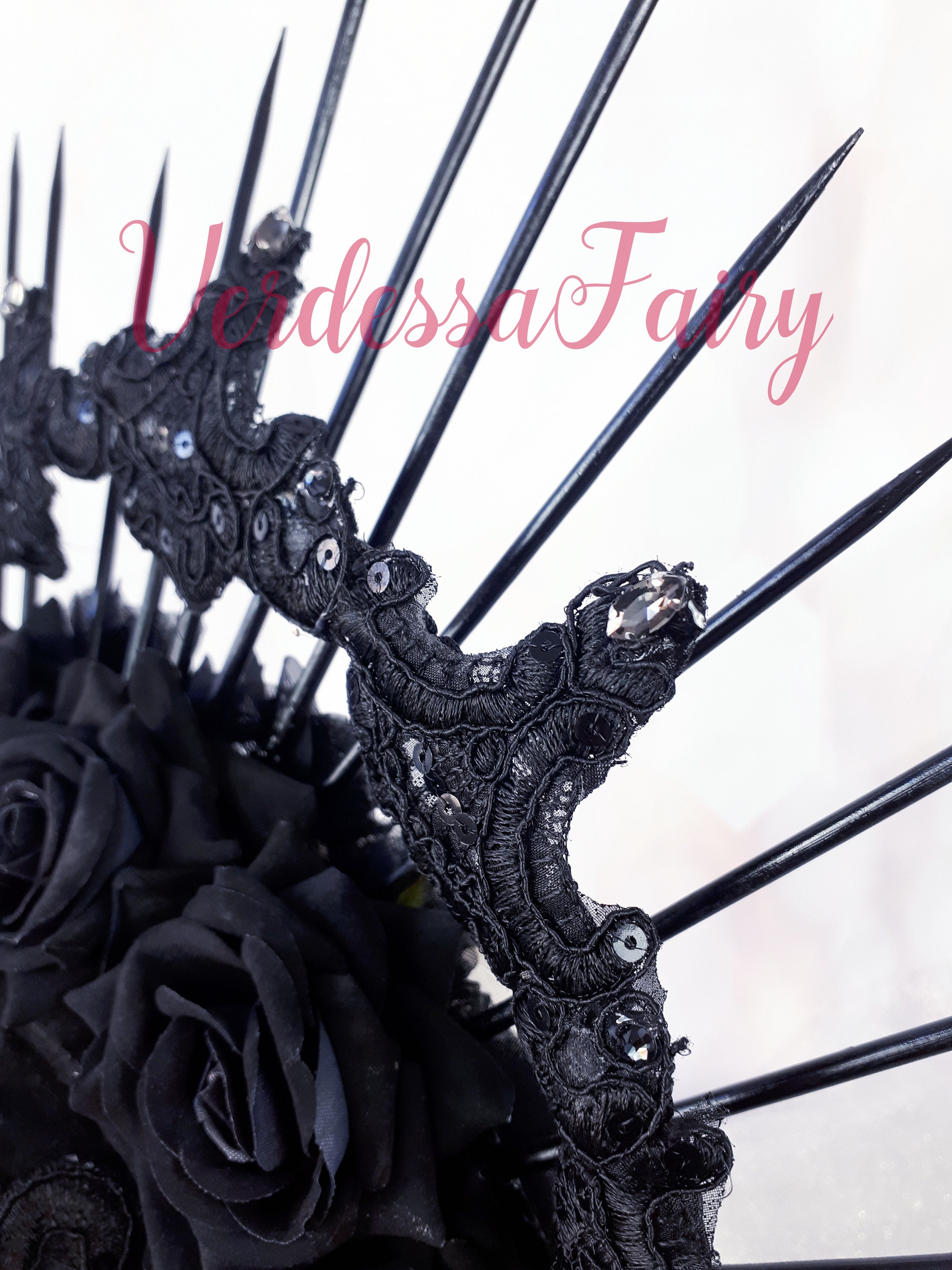 Evil Queen Spiked Headdress. Vampire Queen Crown Black Gothic - Etsy ...
