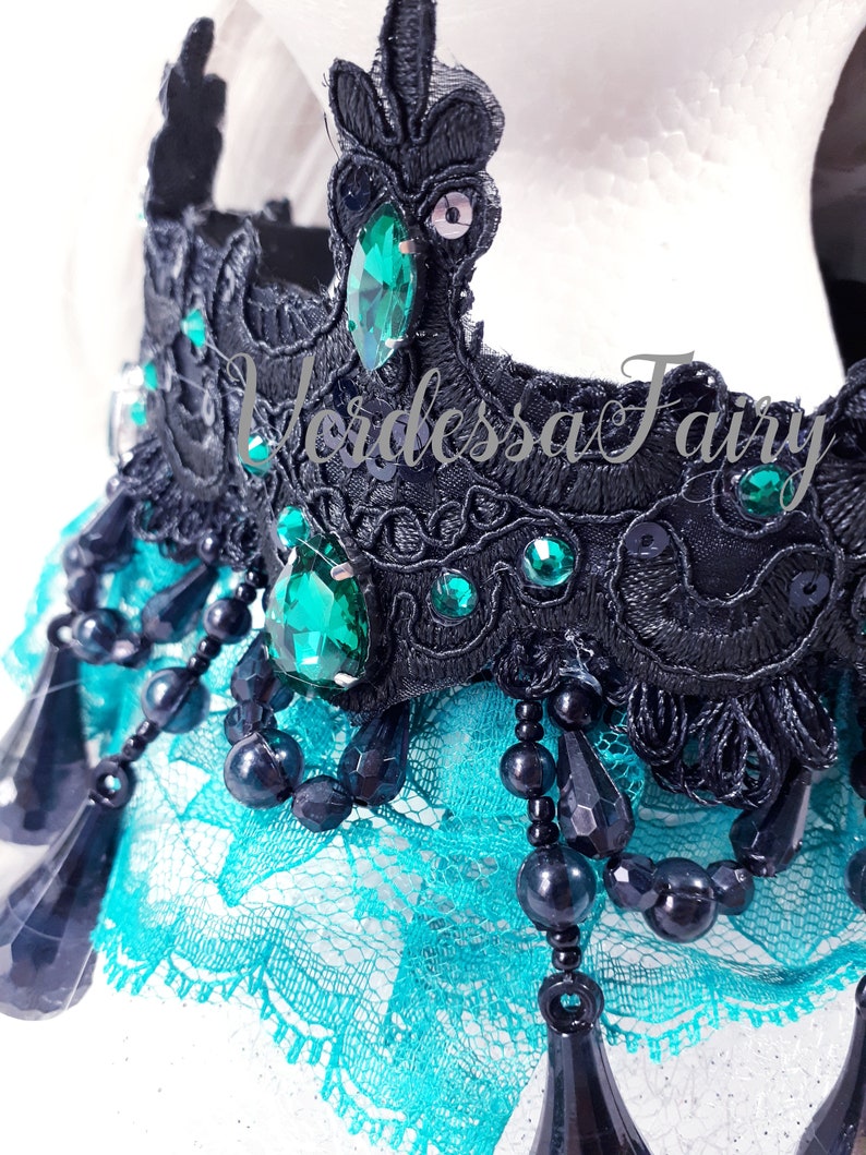 Evil Queen Gothic Choker Collar Necklace With Lace. Victorian - Etsy