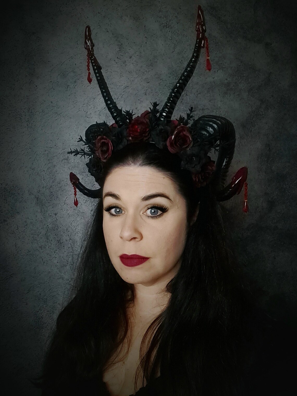 Demon Horns Headpiece. Double Horns Headdress. Ram Horn Headpiece With ...