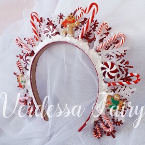 Candy Cane Headband. Christmas Gingerbread Cute Headband. Sweet Holiday ...