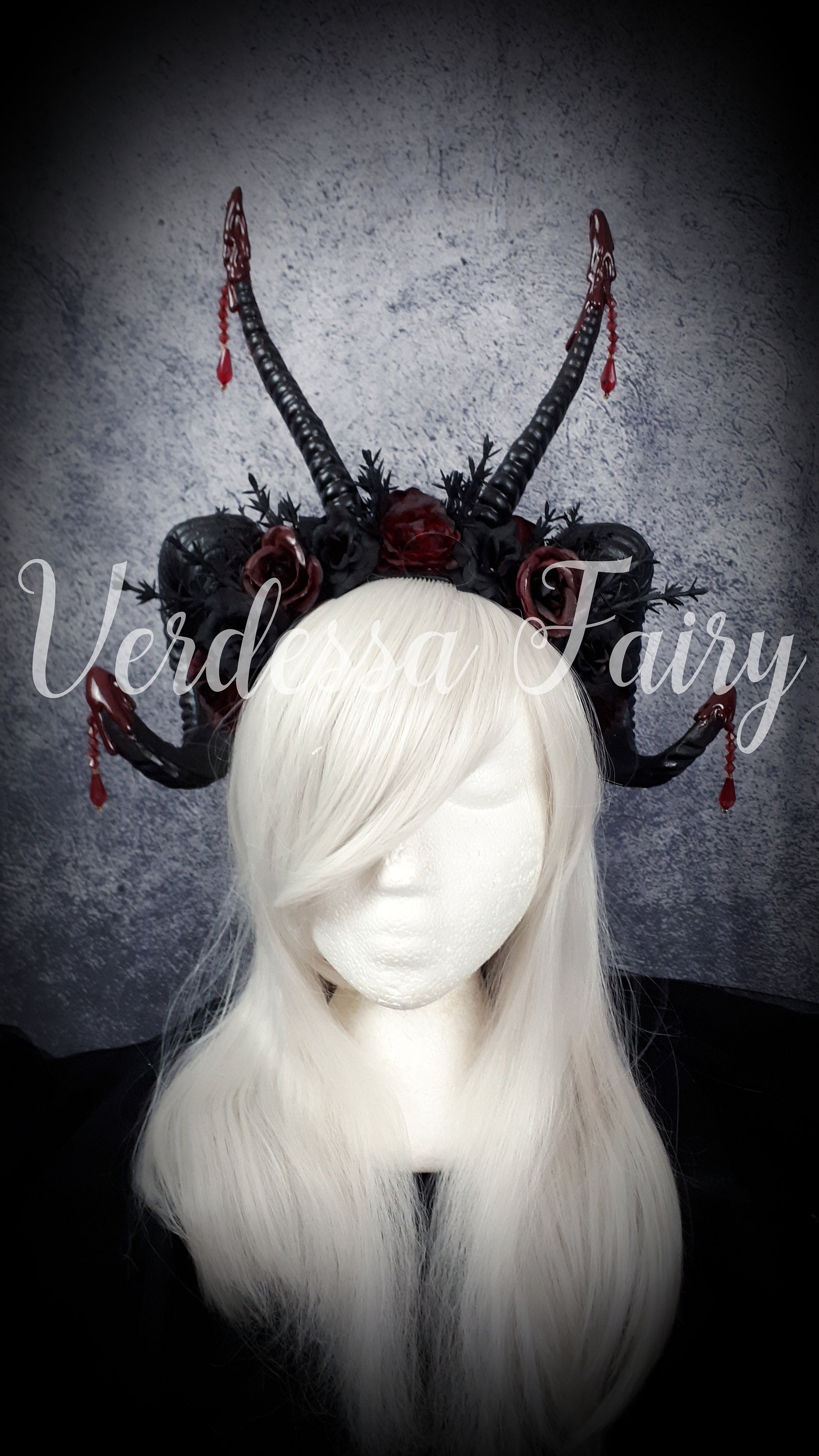 Demon Horns Headpiece. Double Horns Headdress. Ram Horn Headpiece With ...