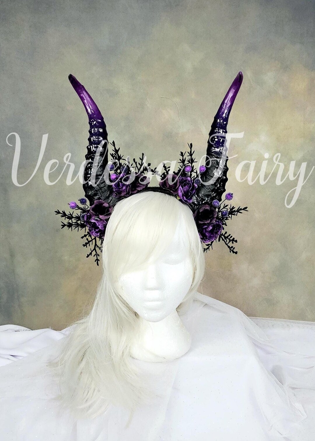 Maleficent Inspired Horns Headpiece: Gothic Dark Fairy Crown - Etsy