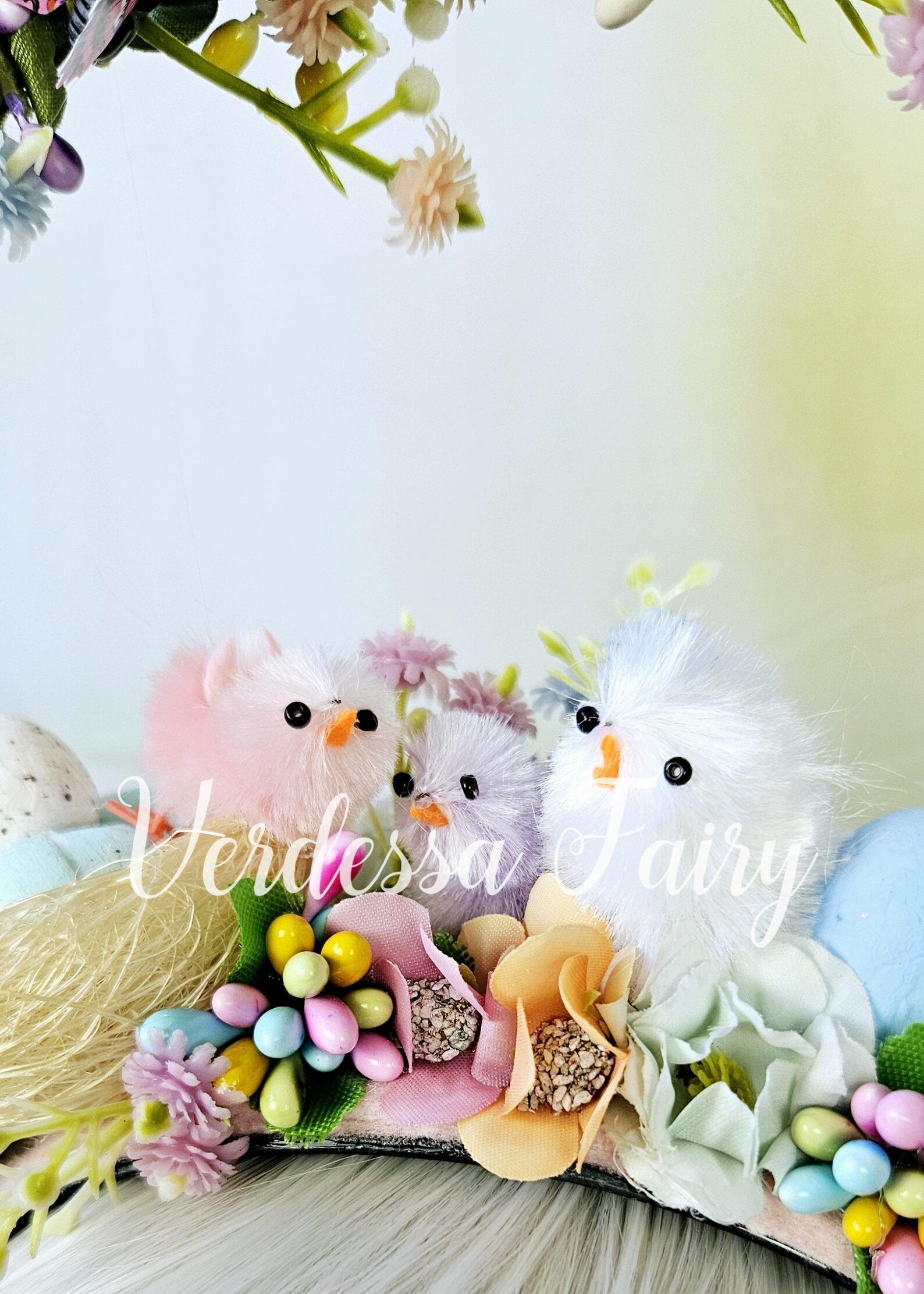 Easter Pastel Rainbow Halo Headpiece. Easter Bonnet Flower Crown ...