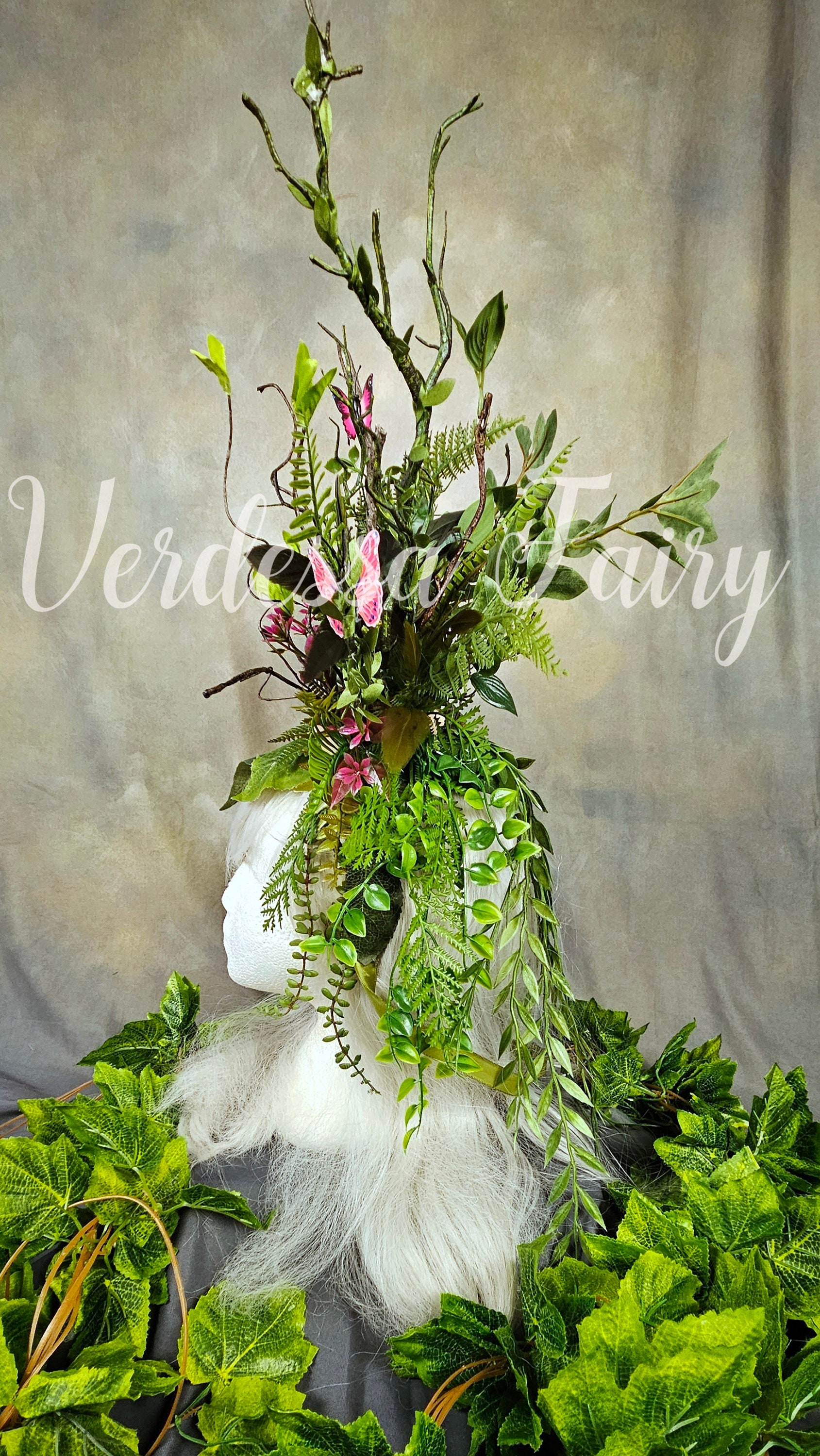Mother Earth Goddess Headdress. Branch Forest Headpiece. Green Jungle ...