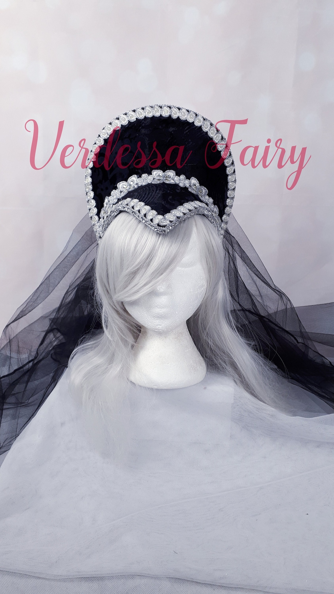 Medieval Hood Headdress With Veil, Renaissance Hood, Tudor Headpiece ...