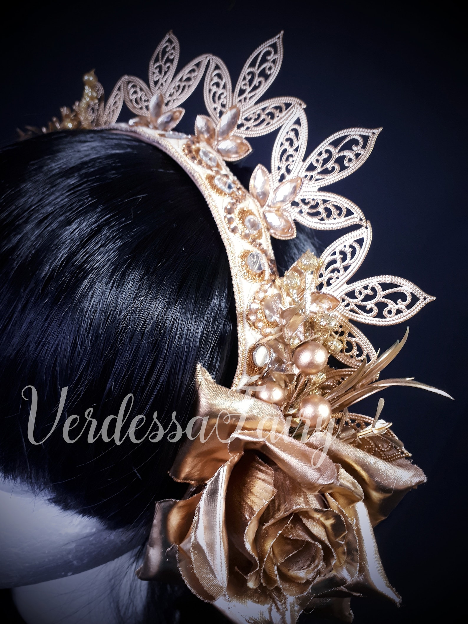 Gold Grecian Goddess Headpiece. Golden Queen Headband Tiara. - Etsy