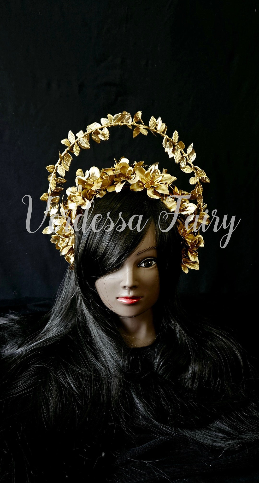 Gold Goddess Crown Halo Headpiece. Greek Goddess Headdress. Gold ...