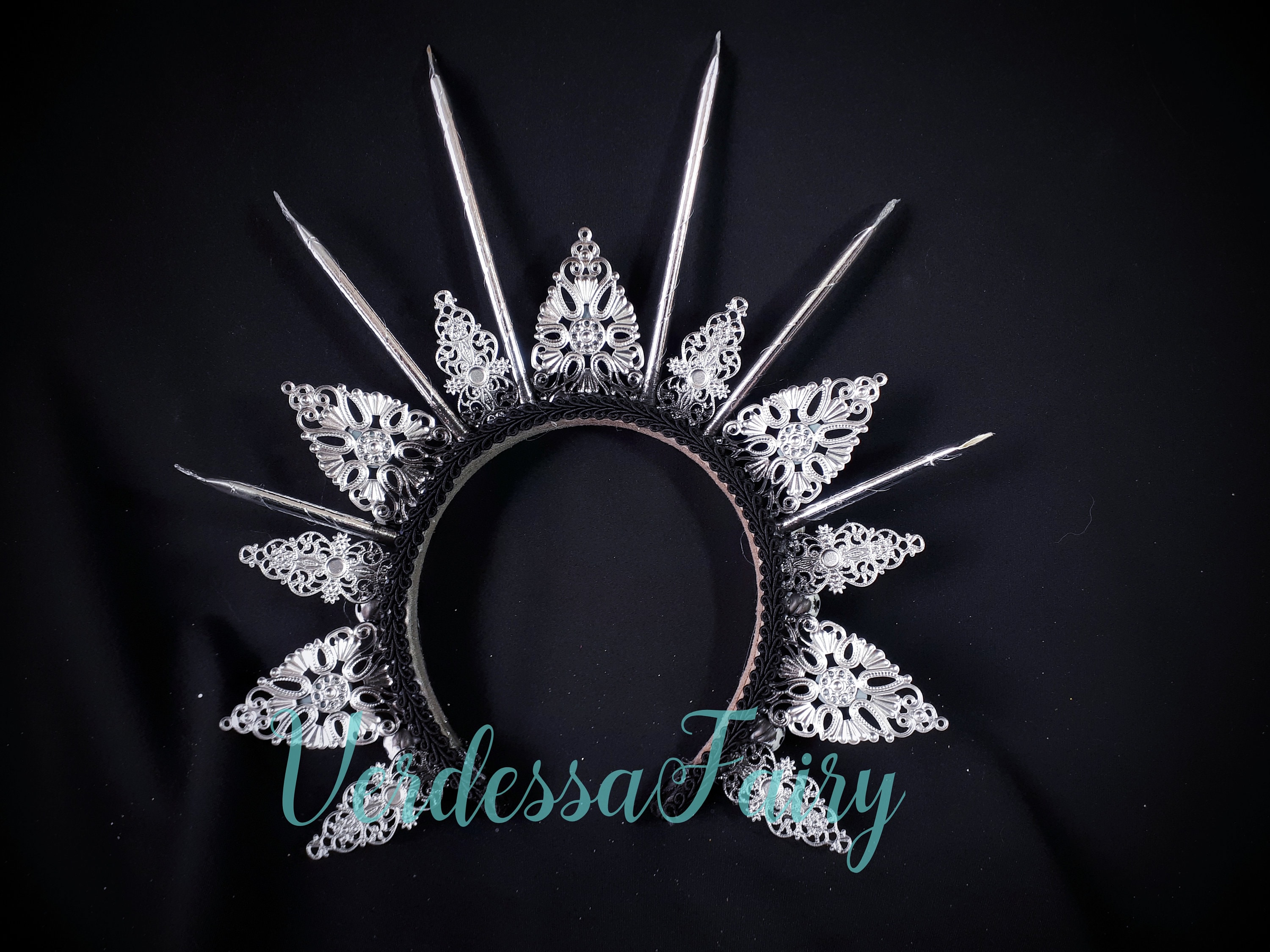 Filigree Skull Tiara With Spikes. Halloween Costume Skull - Etsy