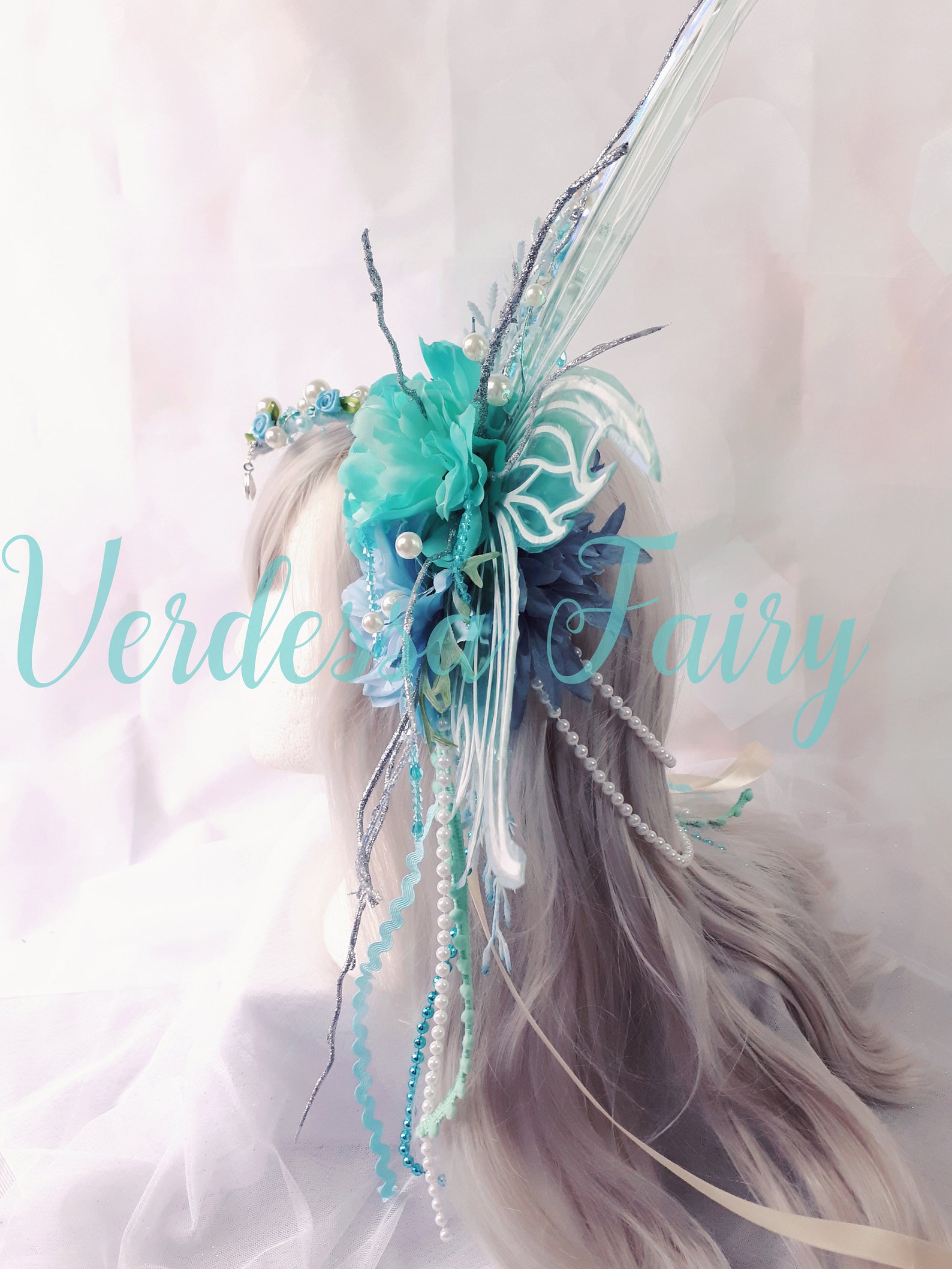 Water Fairy Wings Headpiece. Ocean Fairy Headdress. - Etsy Australia