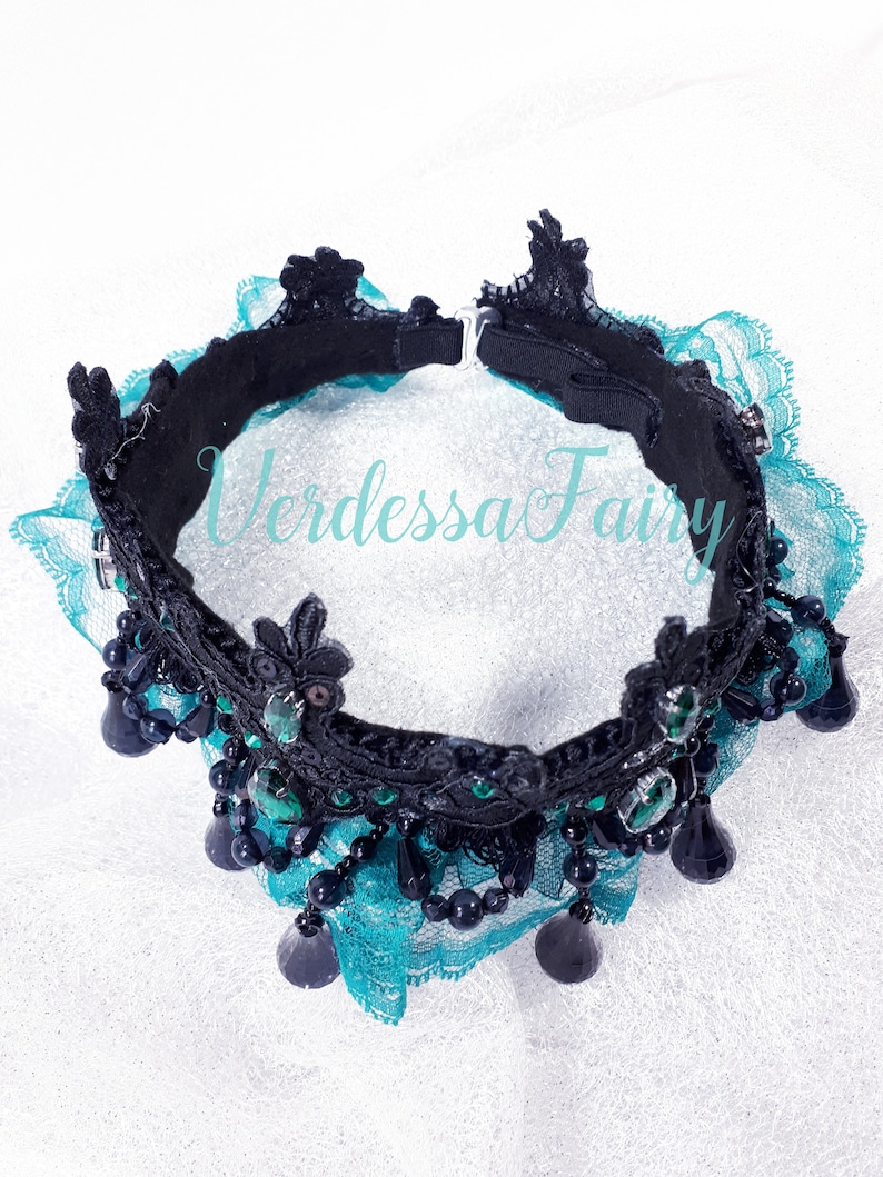Evil Queen Gothic Choker Collar Necklace With Lace. Victorian - Etsy