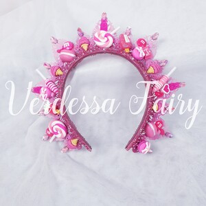 Barbie Pink Candy Crown. Pink Metal Lace Crown. Pink Ombre Crown. Candy ...