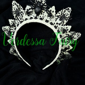 Glow in the Dark Halloween Crown. Spider Halloween Headpiece. Spider ...