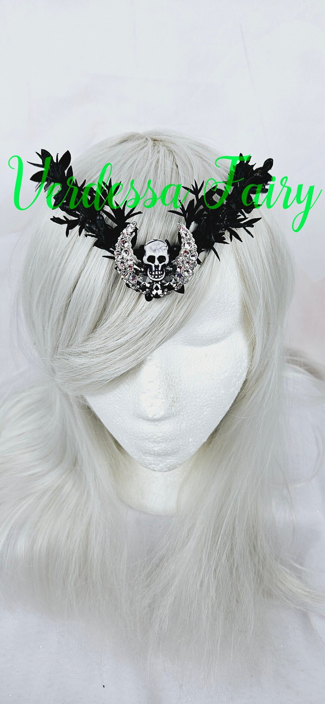 Forest Witch Circlet Crown. Black Gothic Wire Crown. Skull Forehead ...
