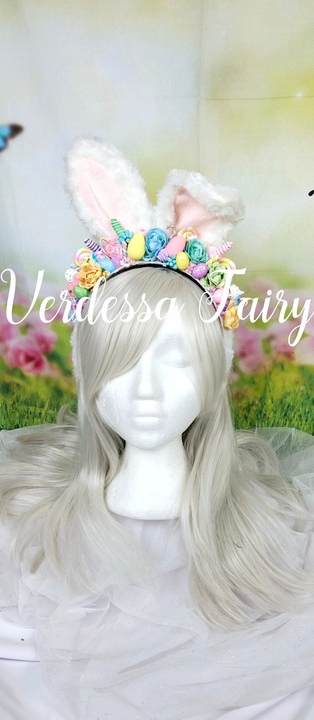 Easter Candy Headband. Easter Bunny Ears Headband. Easter Headpiece ...