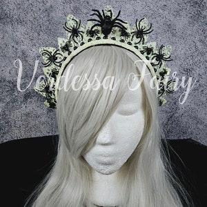 Glow in the Dark Halloween Crown. Spider Halloween Headpiece. Spider ...