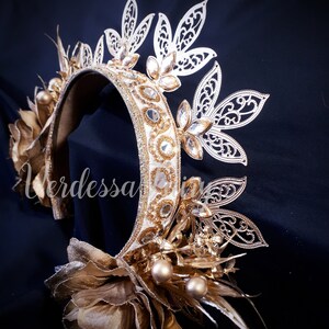 Gold Grecian Goddess Headpiece. Golden Queen Headband Tiara. Gold ...