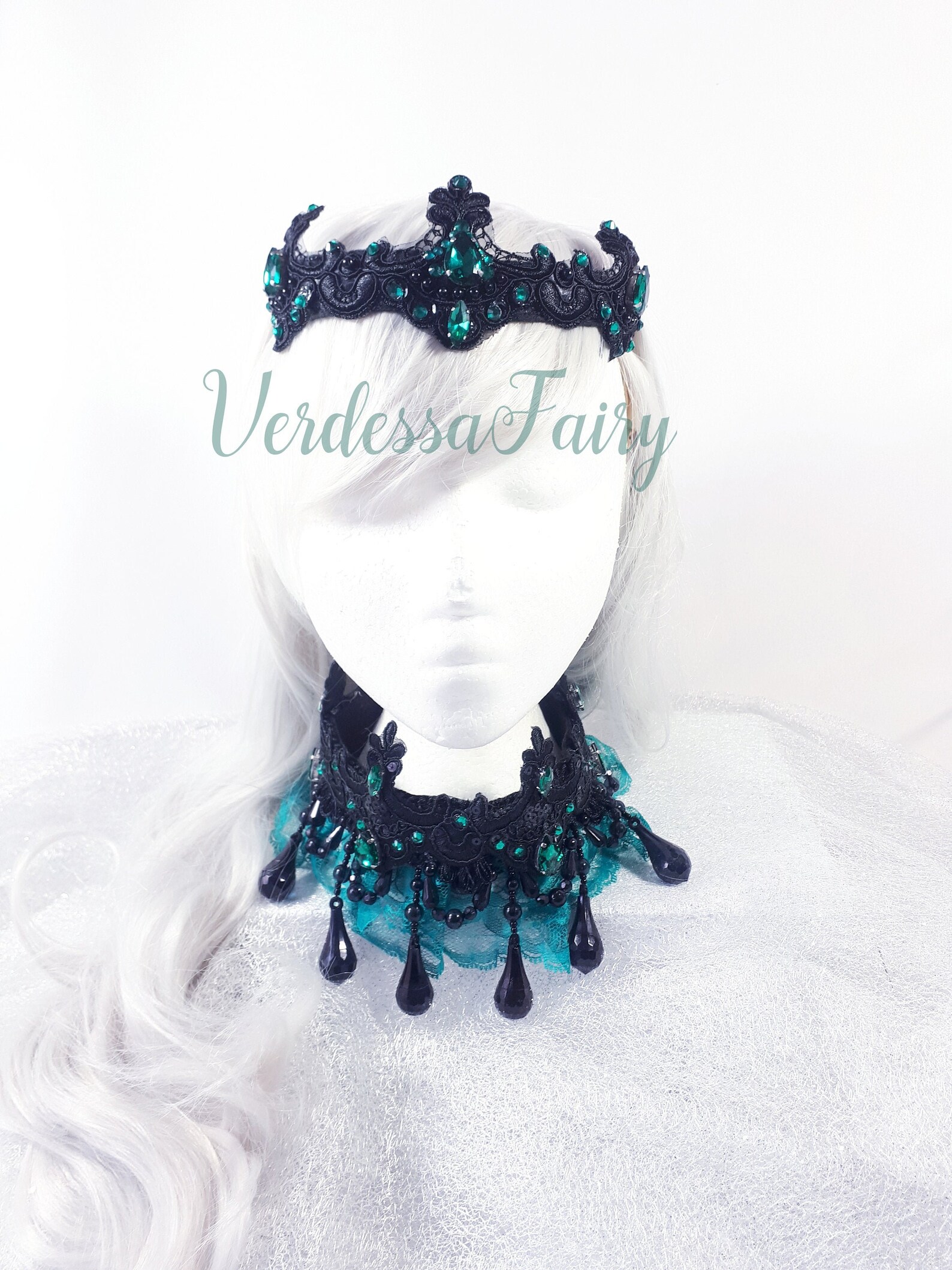 Evil Queen Gothic Choker Collar Necklace With Lace. Victorian - Etsy