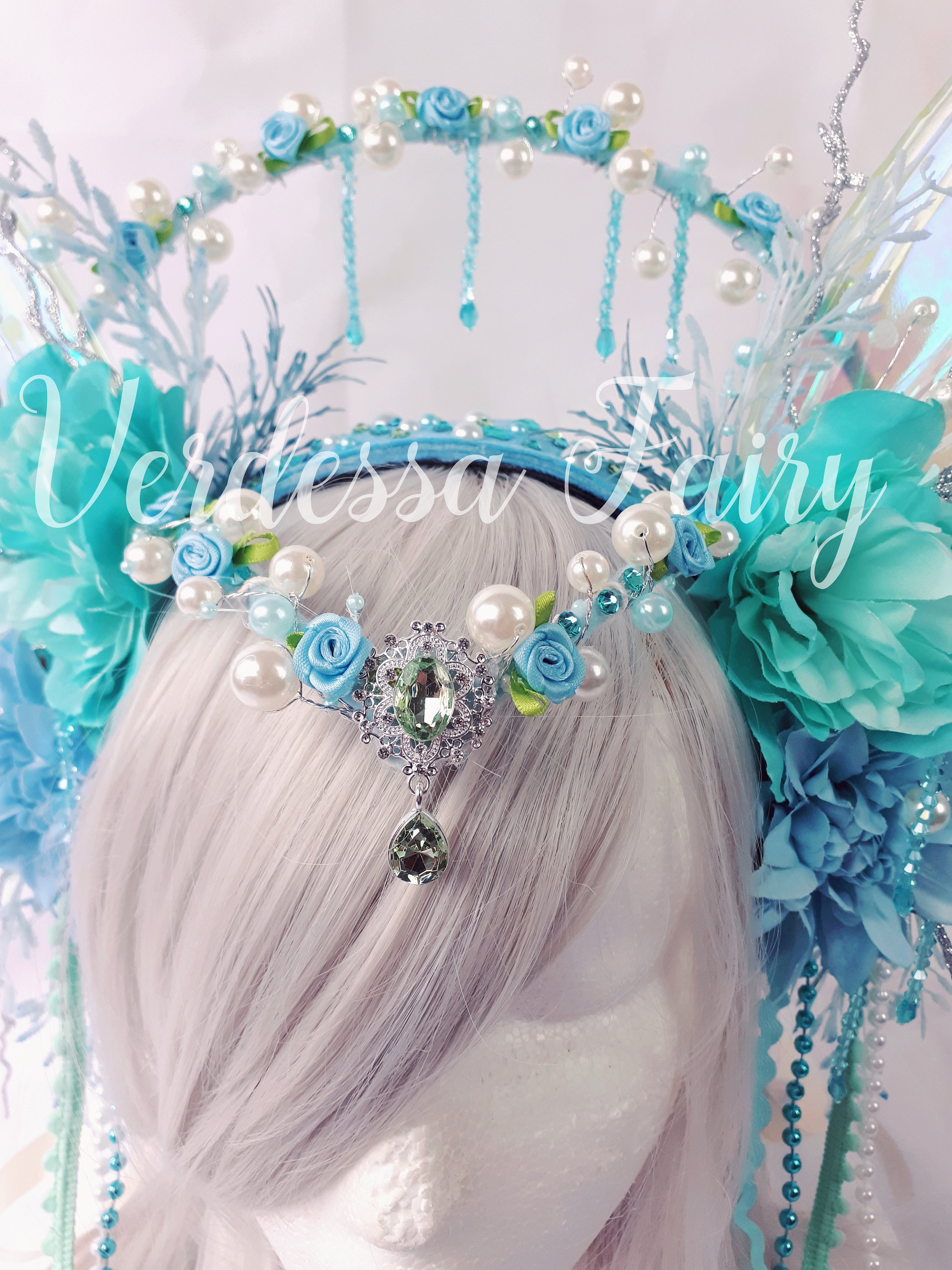 Water Fairy Wings Headpiece. Ocean Fairy Headdress. - Etsy