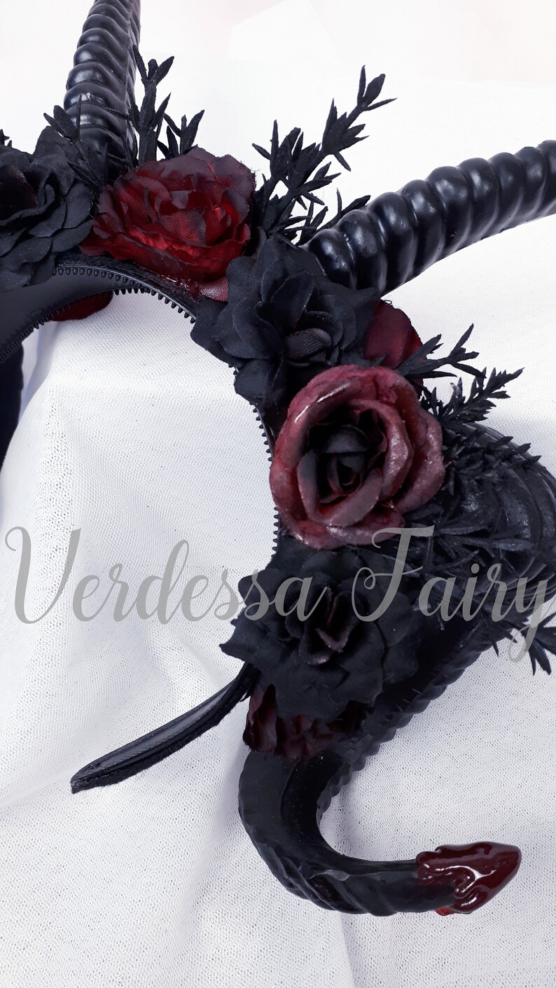 Demon Horns Headpiece. Double Horns Headdress. Ram Horn Headpiece With ...