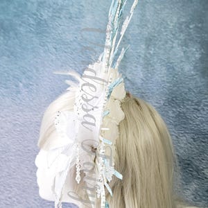 White Spiked Snow Queen Headdress. Ice Queen Crown, Winter Wonderland ...