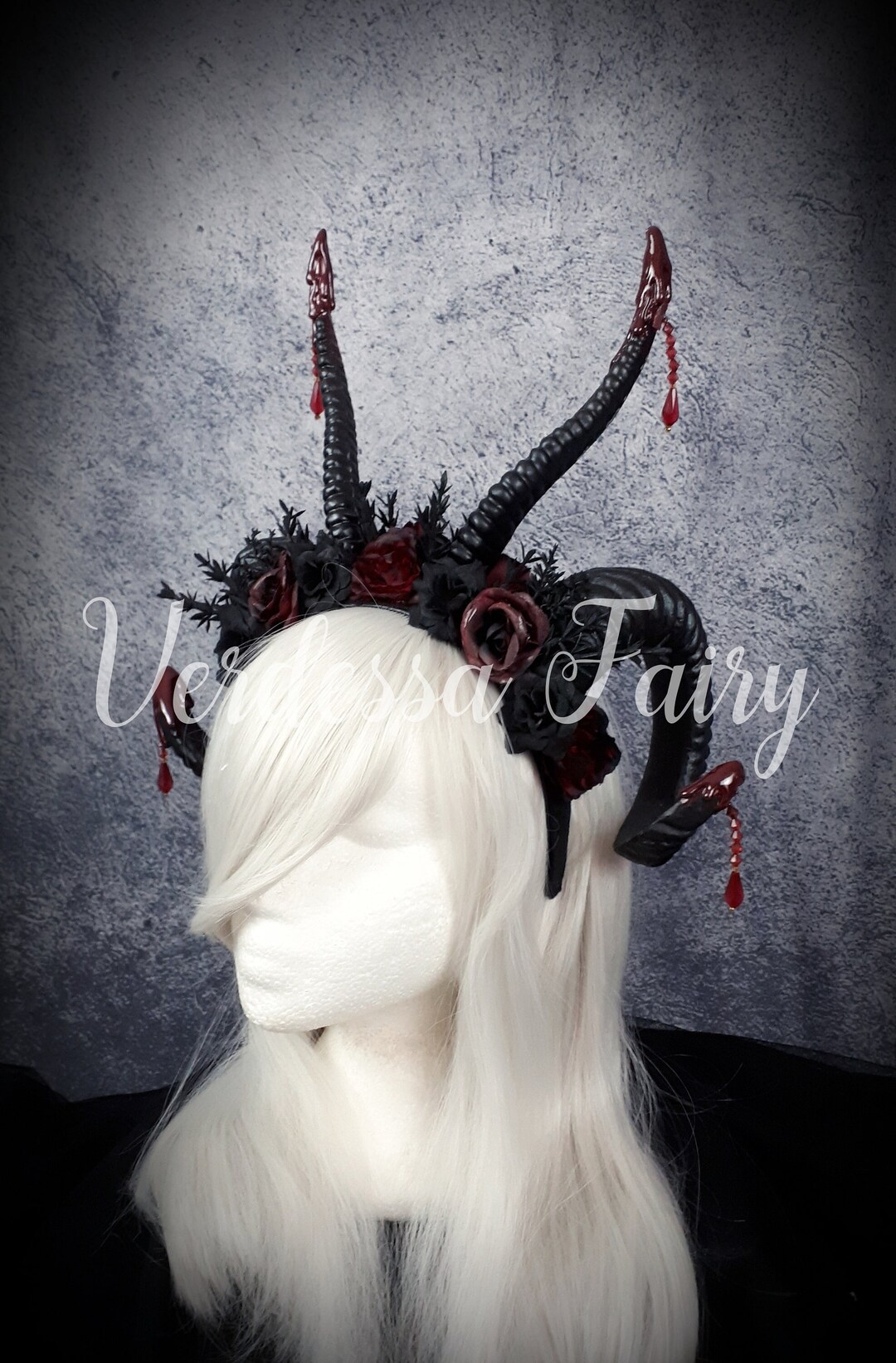 Demon Horns Headpiece. Double Horns Headdress. Ram Horn Headpiece With ...