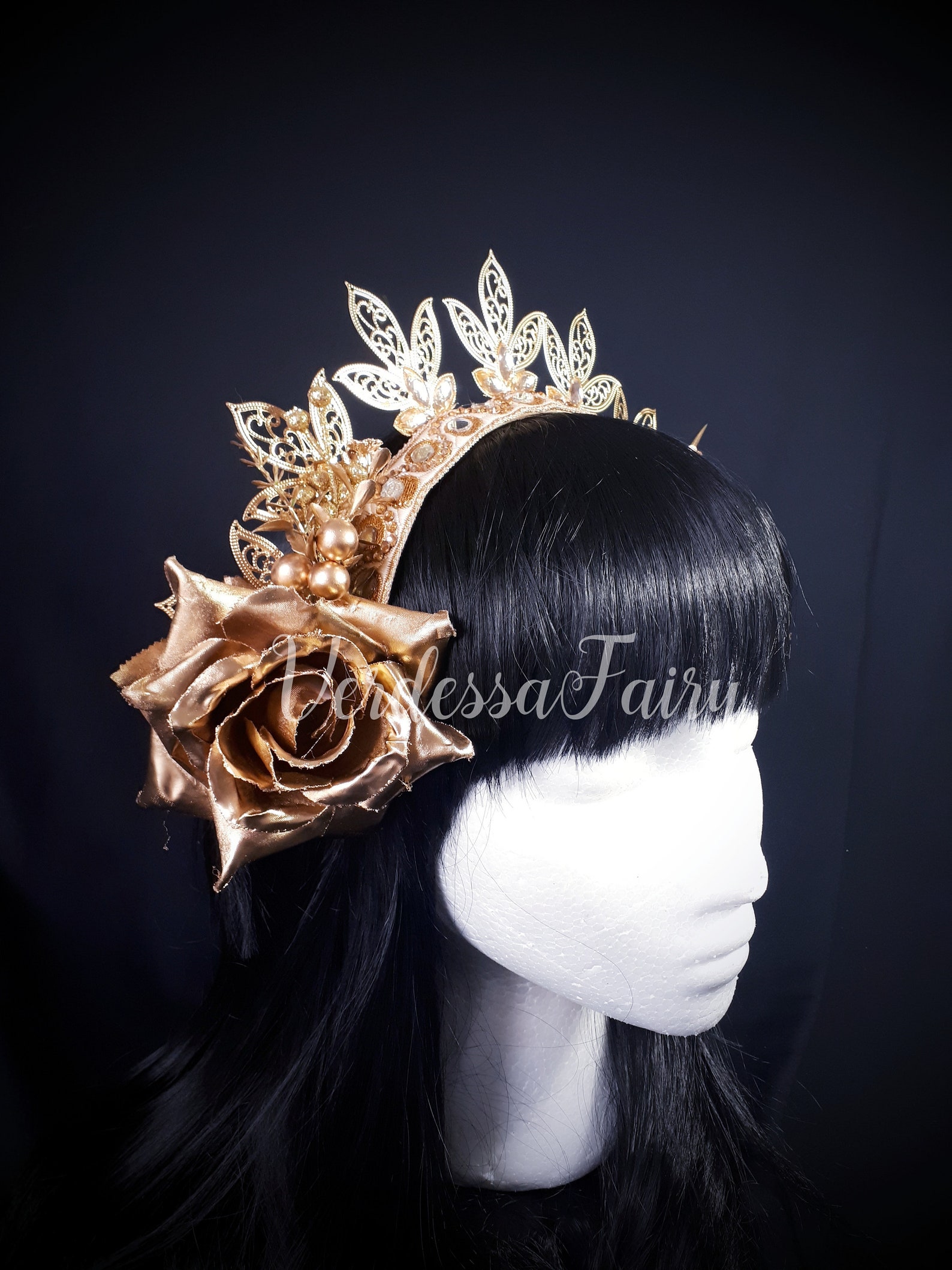 Gold Grecian Goddess Headpiece. Golden Queen Headband Tiara. - Etsy