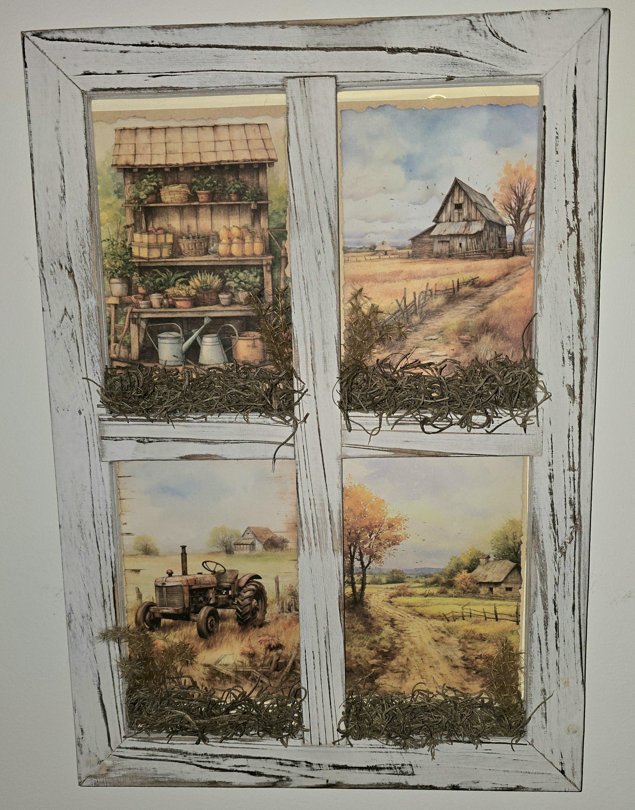 Farmhouse Window Scene - Etsy