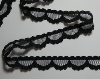 Black Scalloped Lace | Etsy