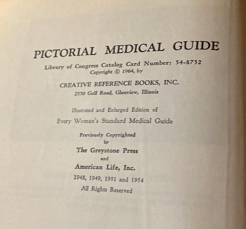 1964 Pictorial Medical Guide-every Woman’s Standard Medical Guide - Etsy