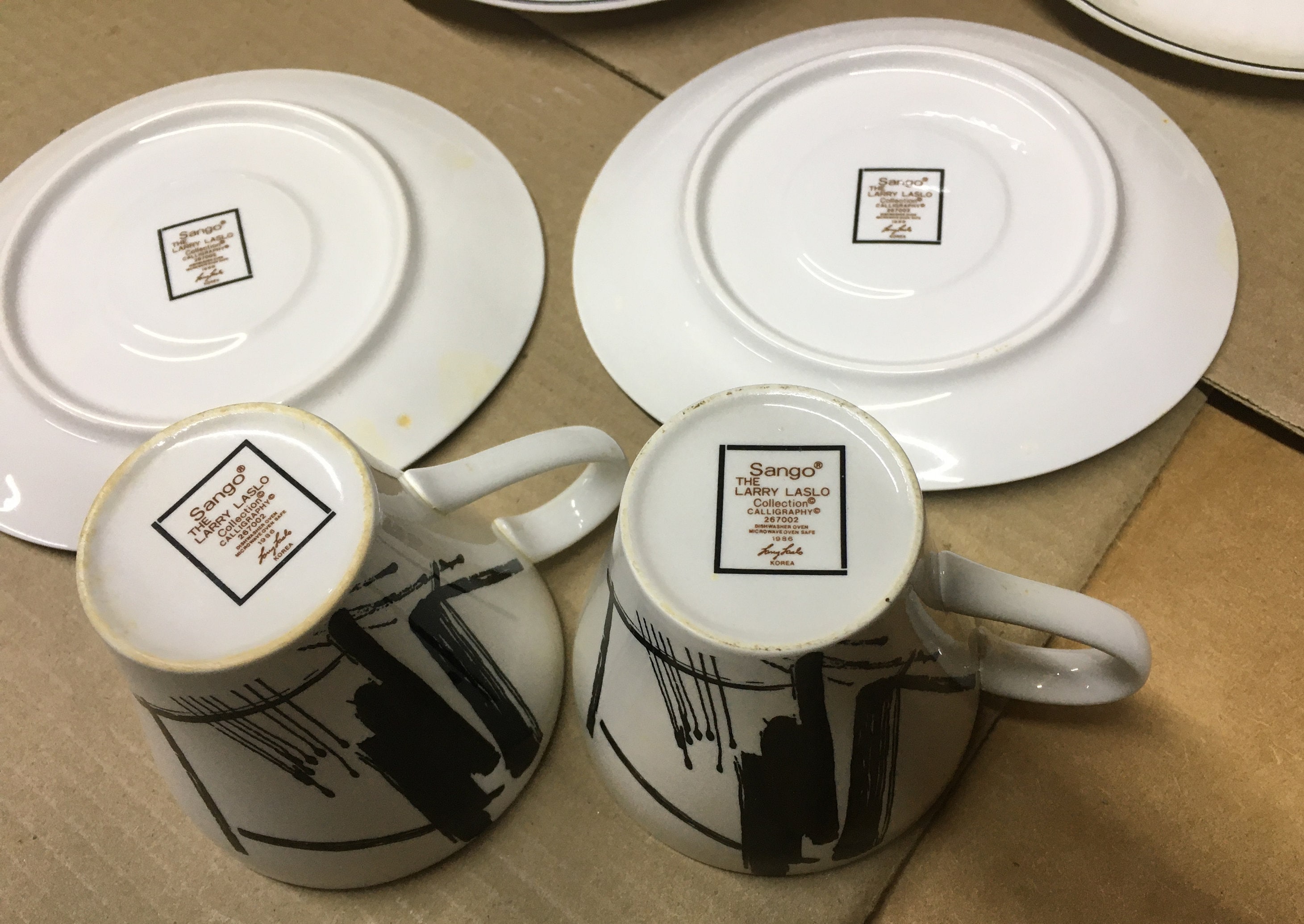 Set of 6 1986 Sango the Larry Laslo Collection Calligraphy | Etsy