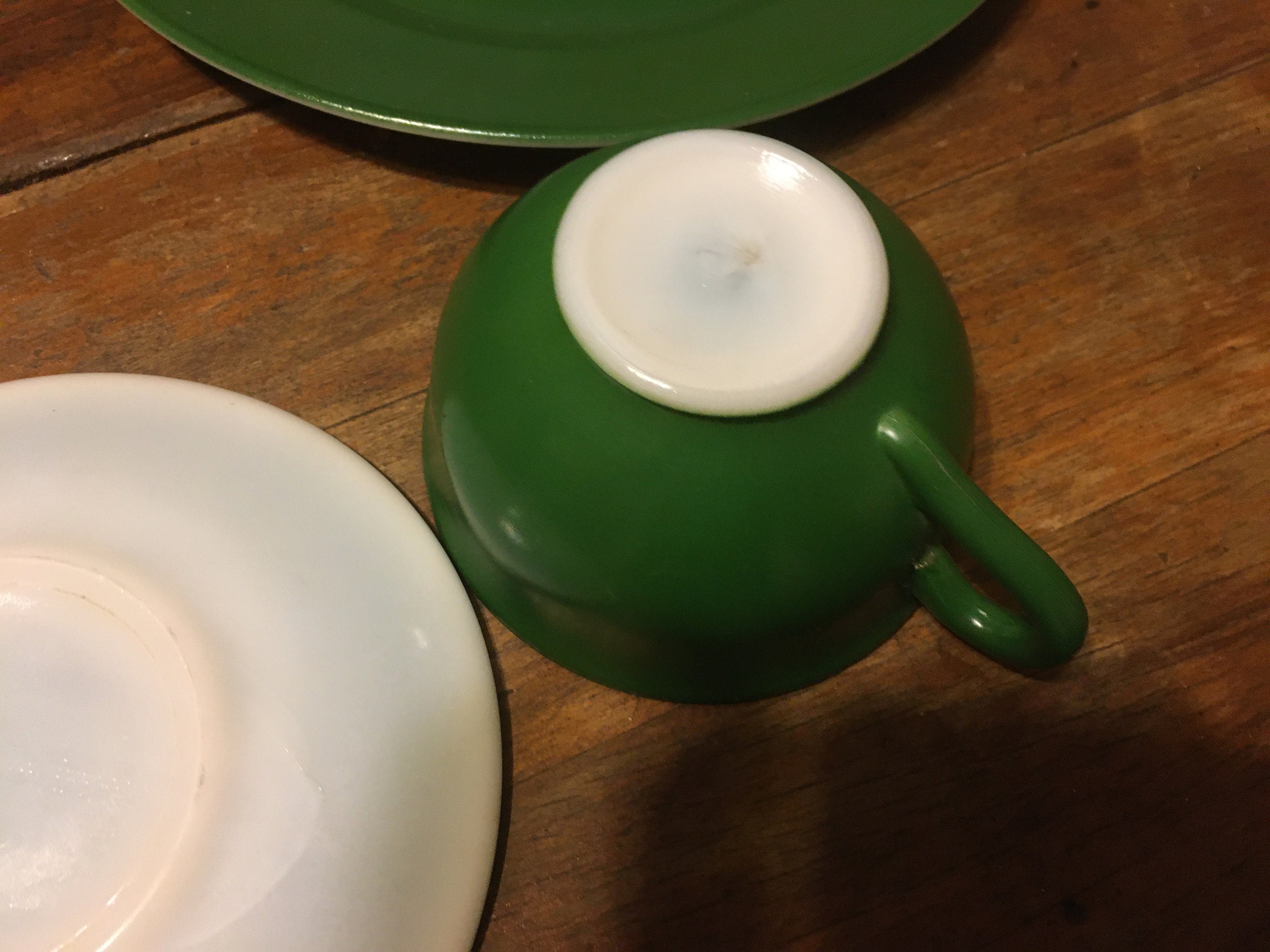 Hazel Atlas Green Dinnerware 10 Pieces - Etsy