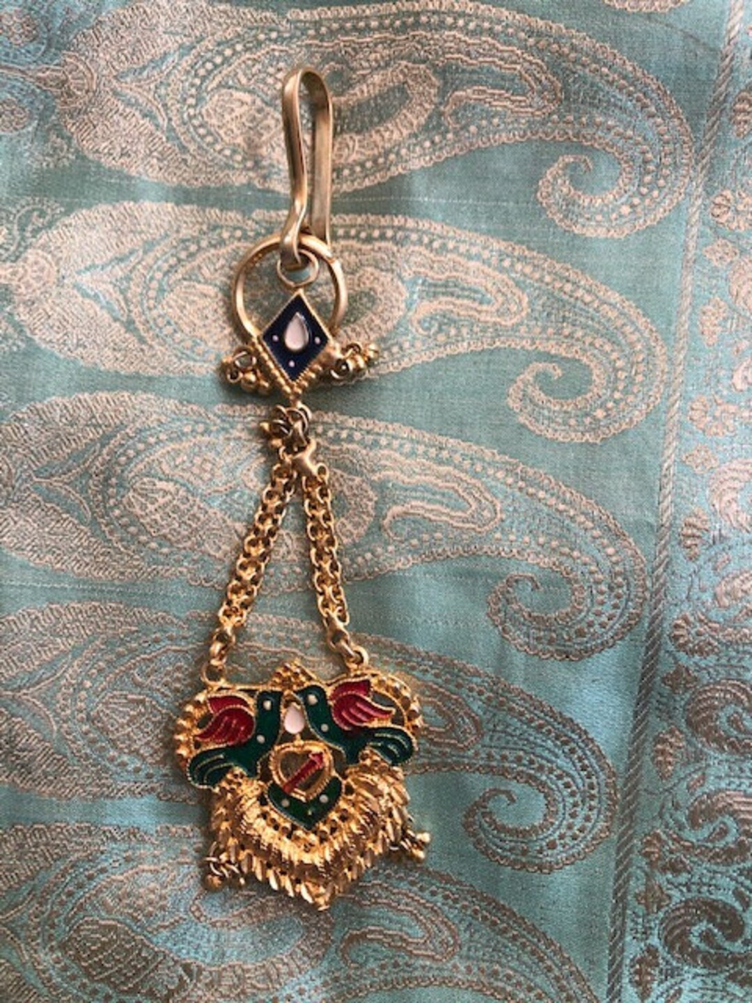 Key Carrier Indian Gold Peacock Saree - Etsy